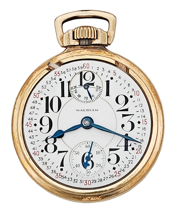 Antique Waltham "Vanguard" Railroad Pocket Watch with Wind Indicator ...